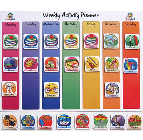 Busy Kid Magnetic Weekly Activity Planner