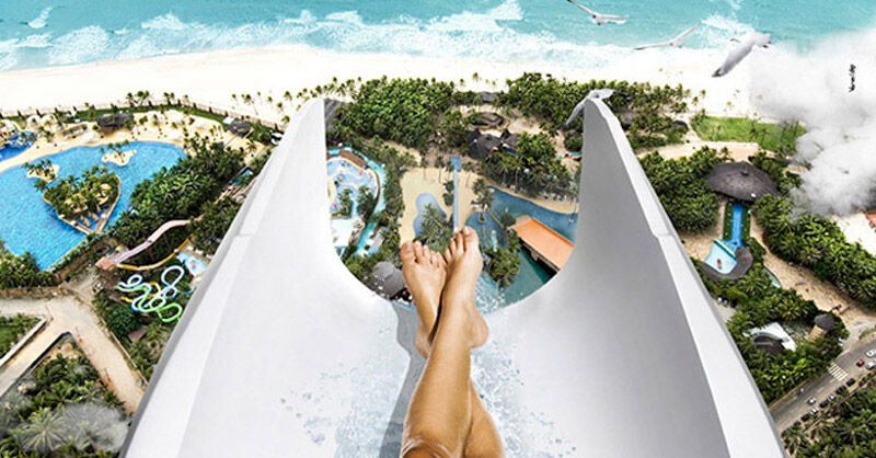 Top water slides to go down before you grow up
