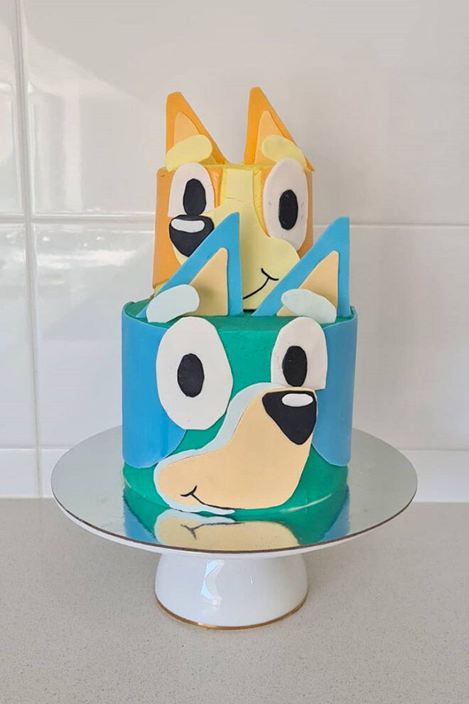Bluey Cake Template